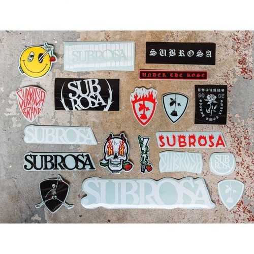 SUBROSA EVIL GRIN ASSORTED STICKERS DECAL BMX BICYCLE STICKER DECALS ...