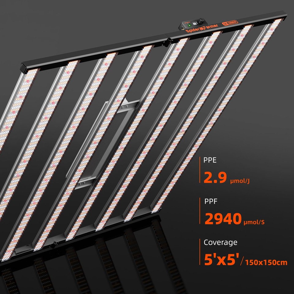 Spider Farmer SE1000W LED Grow Light Bars Samsung LM301H EVO Full ...