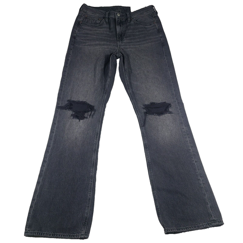 American Eagle Jeans Women 6 Reg Mom High Rise Dark Wash Denim Stretch ...