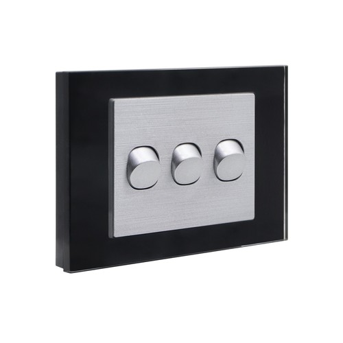SAA 10A 250V Light switch 3 Gang 2 Way Power Point Wall GPO Glass Plate ...
