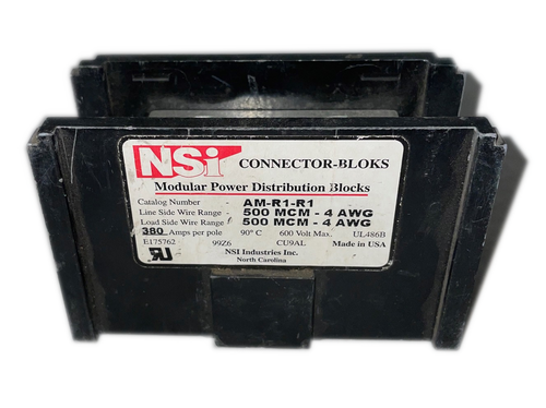 NSi AM-R1-R1 Power Distribution Block, 1x500-6 LINE 1x500-6 LOAD, 600 ...