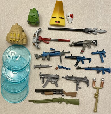 Fortnite Accessories Toy Lot Weapons Mask Backpack Stands 22 Pieces ...