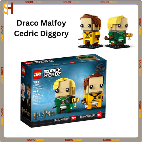LEGO 40617 Draco Malfoy & Cedric Diggory Brickheadz Wizarding World ...