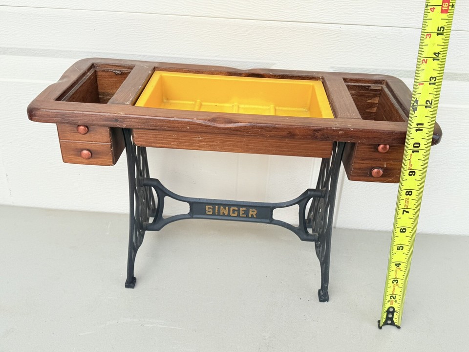 Antique Singer Treadle Sewing Machine Planter Cast Iron Legs House ...