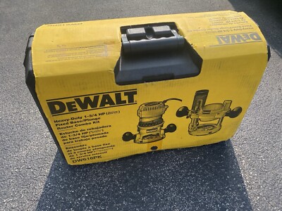 DEWALT 1-3/4 HP 120V Fixed Base and Plunge Router Combo Kit DW616PK New ...