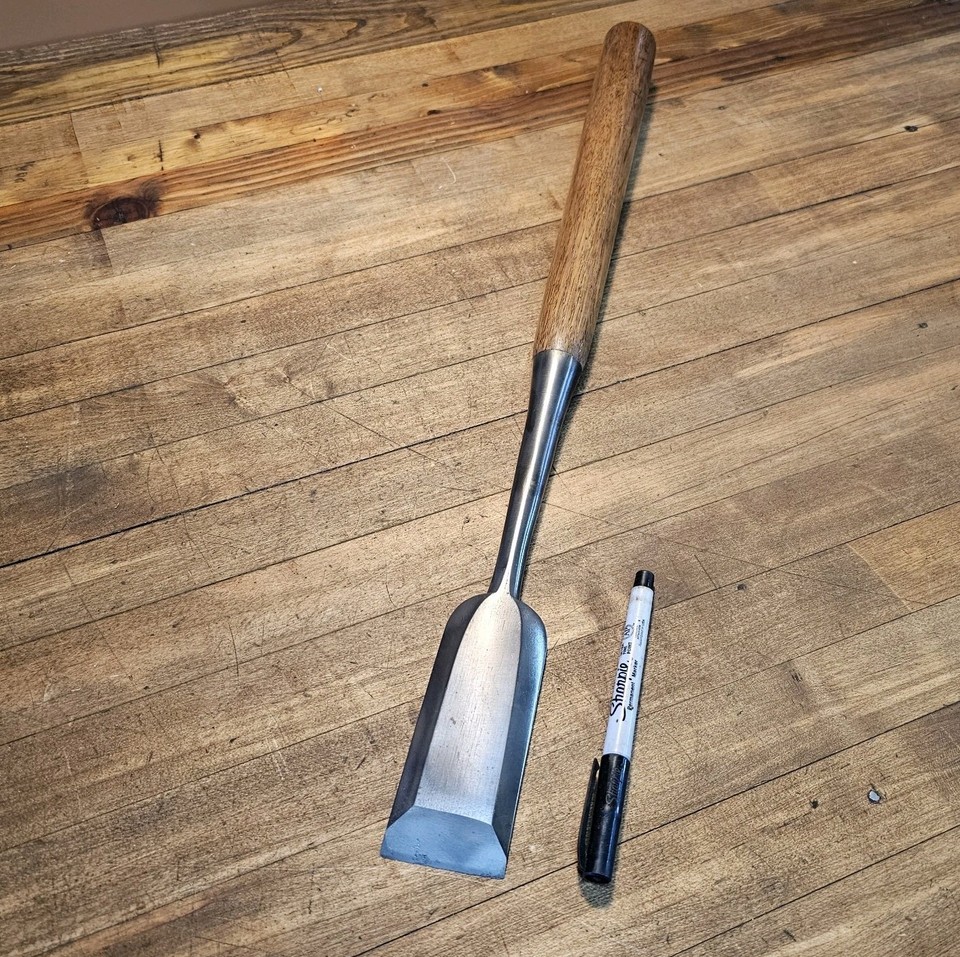 RARE Antique SLICK CHISEL 1-7/8" Timber Framing Chisel OUCHI ☆Japanese ...