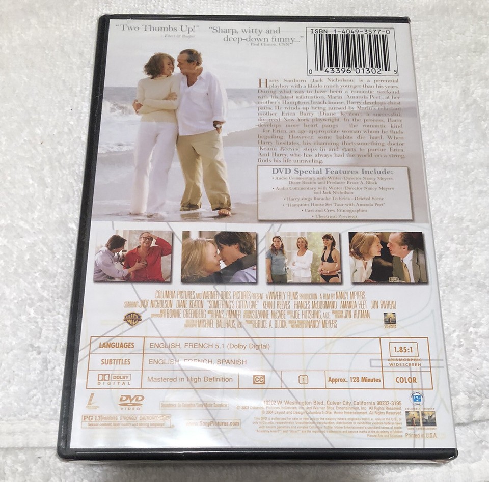 Something's Gotta Give : Widescreen Edition - DVD NEW/ Package Sealed ...