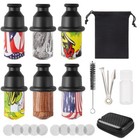 6 Pc Sneak a Toke Mini One Hitter Pipes Metal Tobacco Smoking Pipe With ...