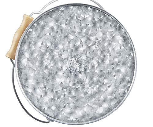 Walford Home Galvanized Trash Can Bucket Decorative Garbage Waste ...