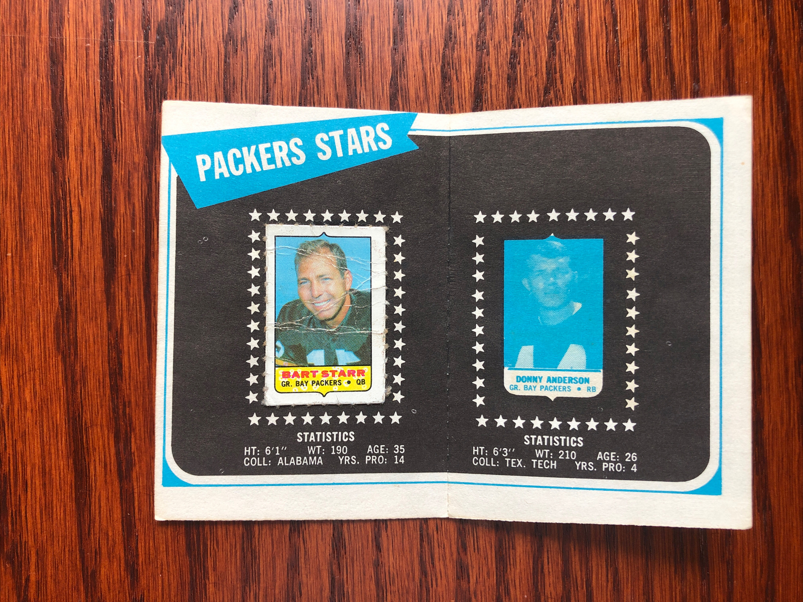 1969 GREEN BAY PACKERS TOPPS Stamp Booklet Mini Card Album Bart Starr ...