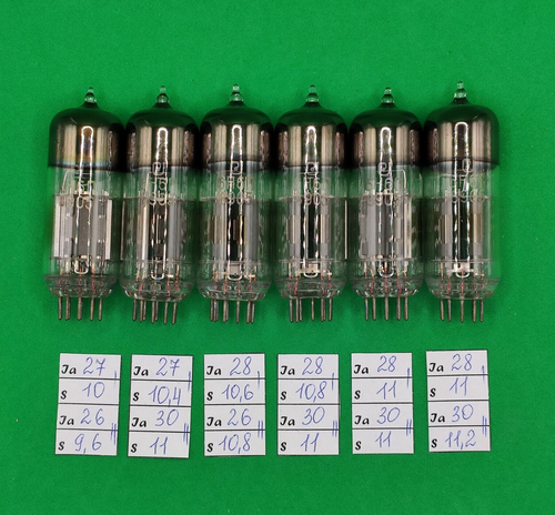 6N6P 6PCS NEW TESTED NEVZ SAME DATE 1989'S VACUUM TUBE ~/ECC99/E182CC ...