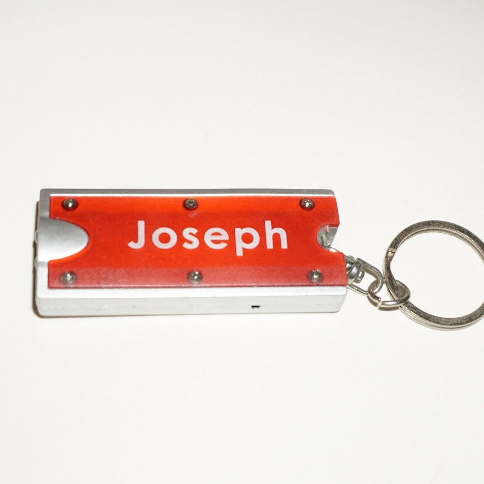 Personalized Keychain Light Up Key Ring Choose Name Colorful Mini Flash ...