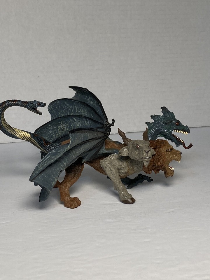 Safari Ltd. Chimera 3 Headed Dragon Lion Goat /Snake Tail Toy Action ...