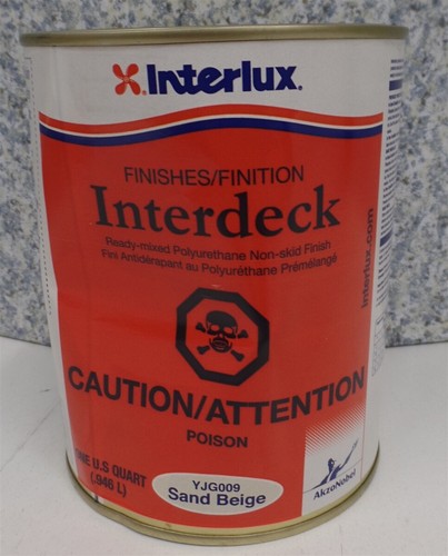 INTERLUX YJG009 SAND BEIGE 1 Quart Interdeck Non-skid Finish Paint see ...