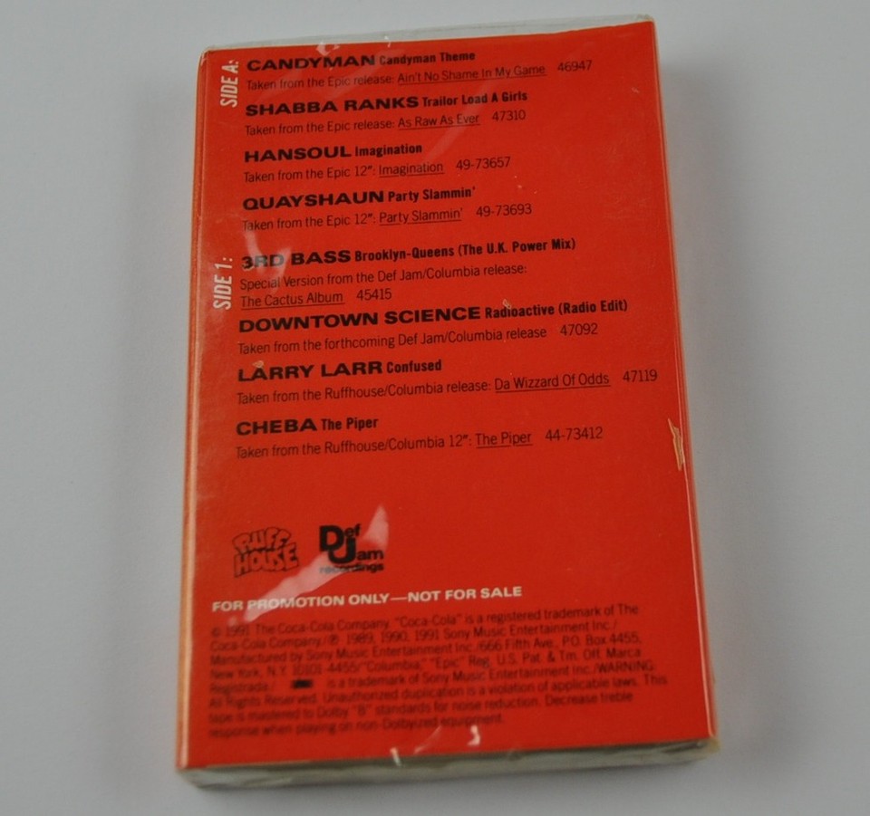 Coca-Cola Coke RAP Música Cassette Sampler USA 1991 | eBay