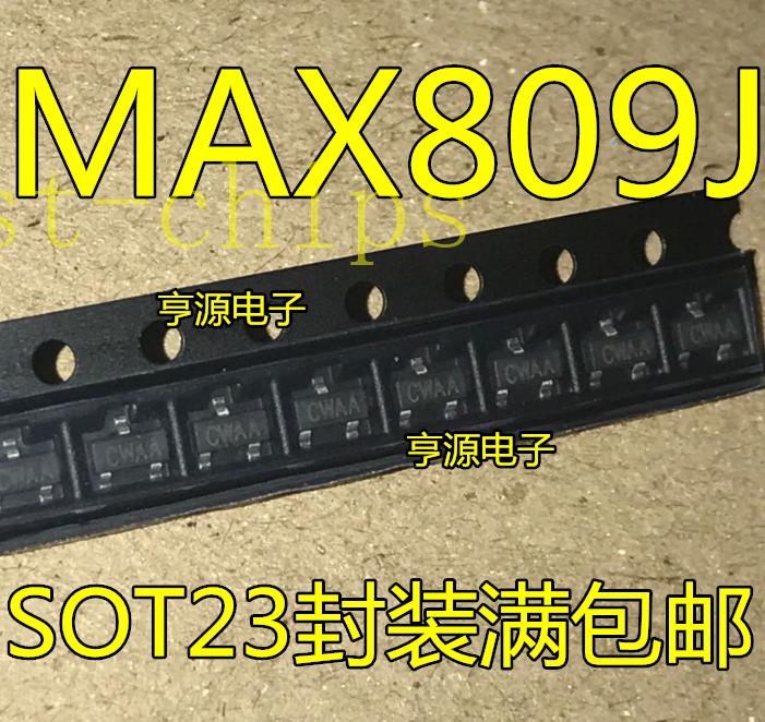 5PCS MAX809JTR IC MPU SUPERVISORY 4.0V SOT23 MAX809 MAX809J 809J ...