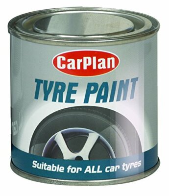 CarPlan Tyre Paint Black Tire Brush On Shine New Look Restorer 250ml ...