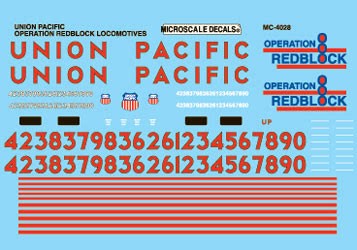 Microscale 60-4028 N 1988+ UP SD40-2 Operation Redblock Diesel Decal ...