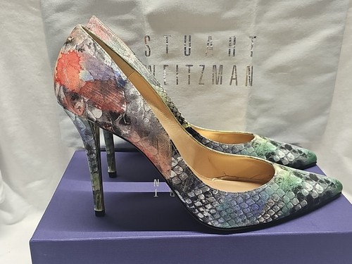 Stuart Weitzman Naughty Collection PRETTY PYTHON PATENT Size 12W ...