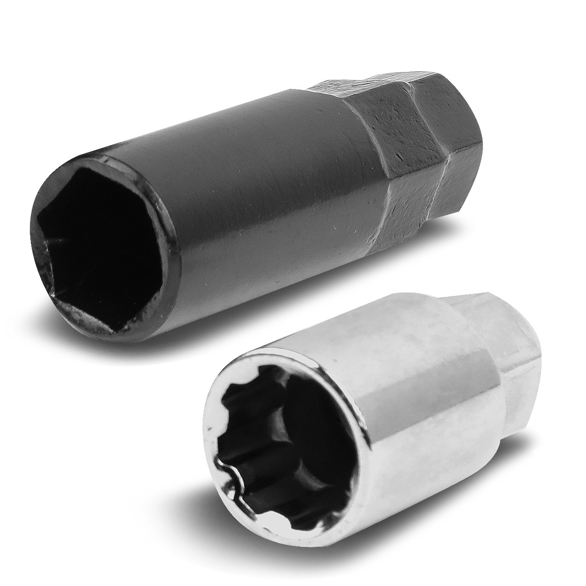 20PCS/SET UNIVERSAL LUG+LOCK NUT+KEY CLOSED-END M12x1.25 22MM ODx45MM ...