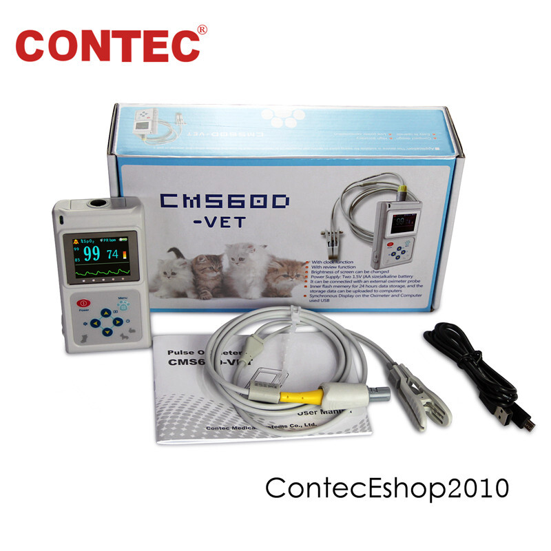 CONTEC CMS60D VET Veterinary Pulse Oximeter SPO2 PR Animal Monitor, PC ...