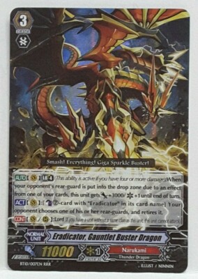 Bushiroad Cardfight Vanguard Eradicator, Gauntlet Buster Dragon BT10 ...