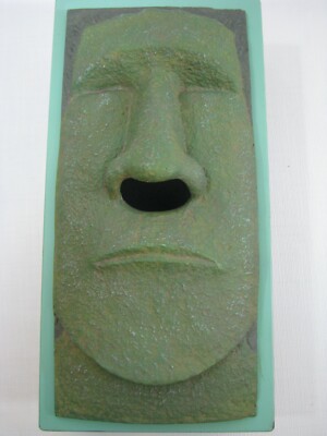 Easter Island TIKI Head Facial Tissue Box Cover Holder Dispenser Green ...