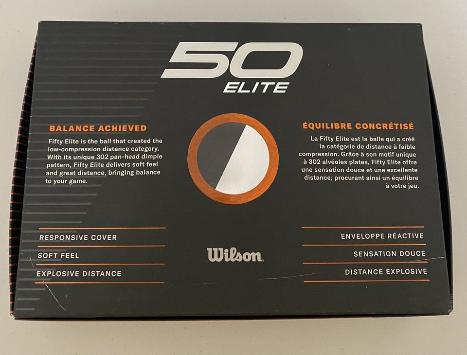 NEW Wilson 50 ELITE Golf Balls, Orange, 12 count, Brand New In Box ...