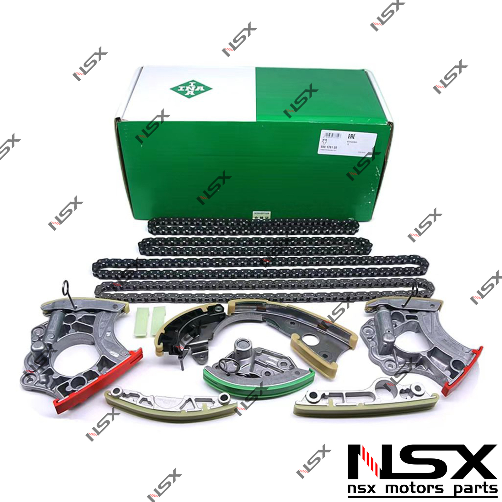 12X OEM INA Timing Chain Kit For Audi A4 A6 S5 Q5 Q7 A8 VW Touareg ...