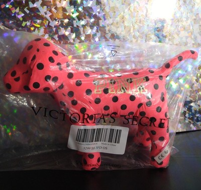Victoria's Secret PINK GIANT Mini Dog Pink with Black Polka Dots Puppy ...
