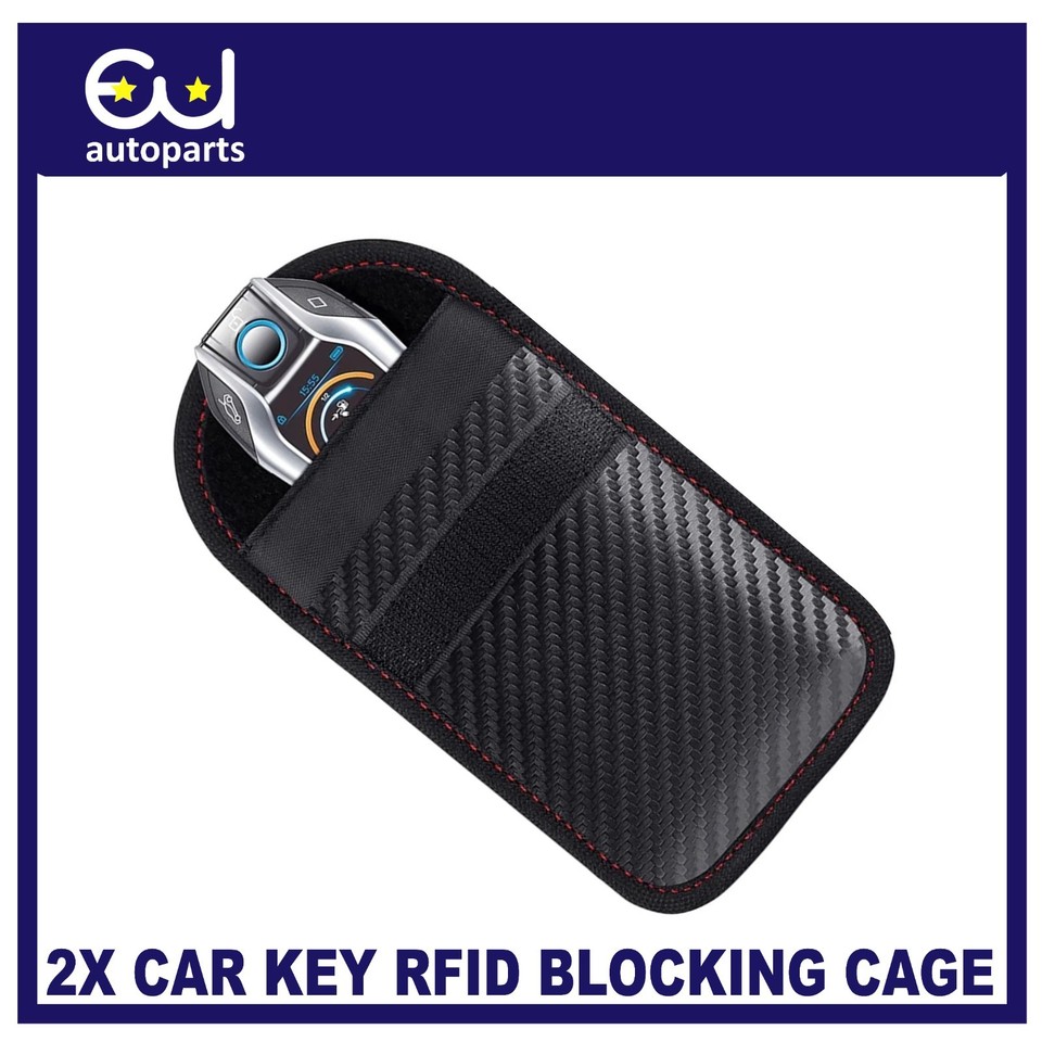 2 PACK CAR KEY SIGNAL BLOCKER CASE FARADAY CAGE POUCH KEYLESS RFID ...