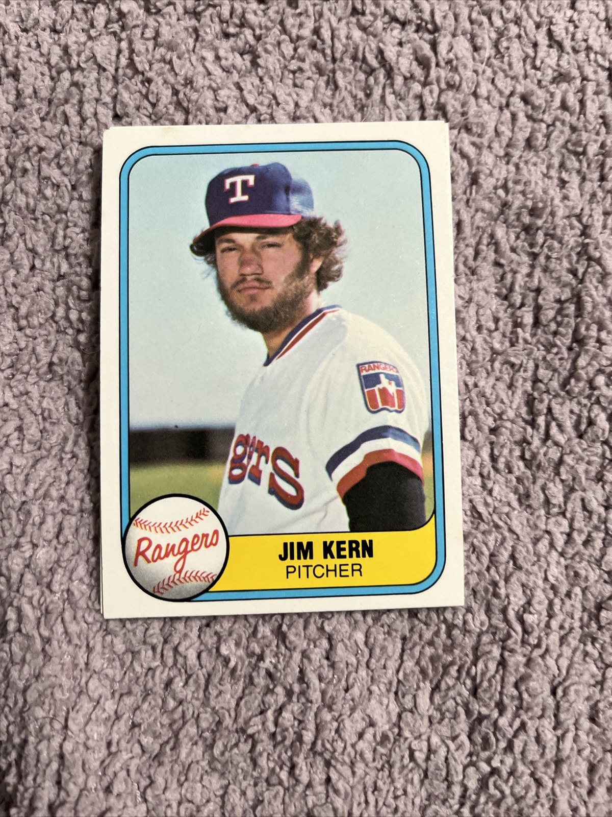 1981 Fleer Texas Rangers Baseball Card #618 Jim Kern | eBay