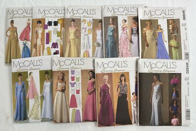 McCall's Evening Elegance Sewing Pattern Lot of 9 Formal Prom Bridal ...