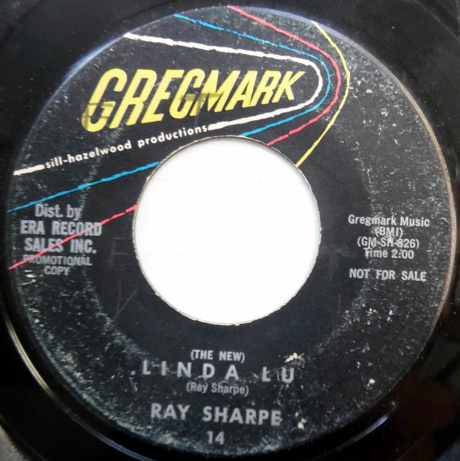 RAY SHARPE 45 Linda Lu / Bus Song R&B Rocker PROMO 1963 Gregmark w1164 ...