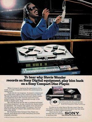 SONY - Compact Disc Player - Stevie Wonder - 1985 Print Ad | eBay