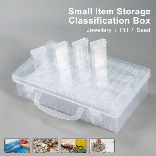 Plastic Seed Storage Box Reusable Organizer with Label 64 Slots Seed ...