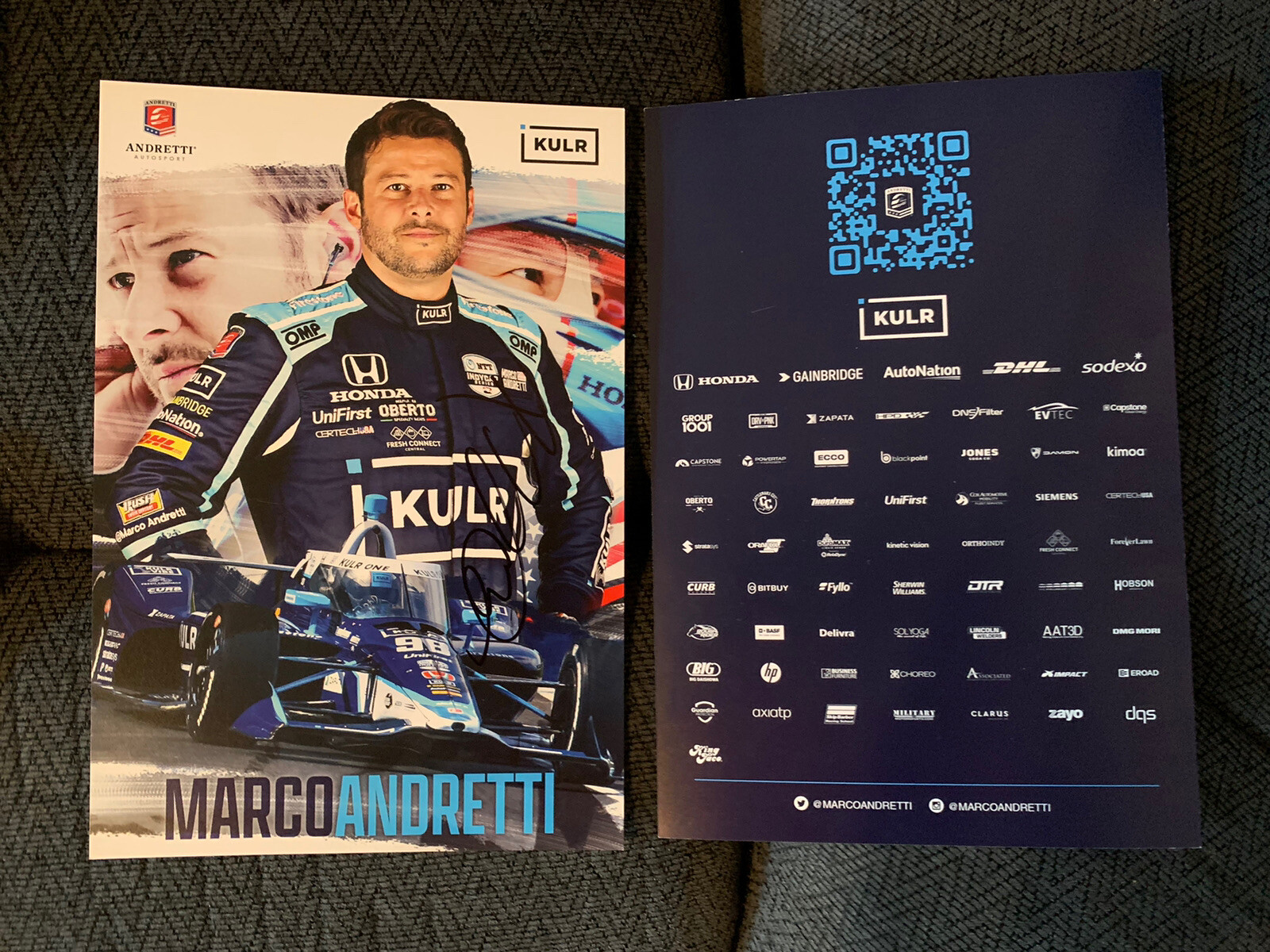Marco Andretti Indy 500 Signed Car Promo Hero Card Autographed 2023 v2 ...