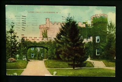 Lakewood, New Jersey NJ Vintage postcard Lynx Hall Castle 1910 | eBay