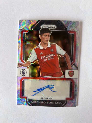 2022-23 Prizm EPL Takehiro Tomiyasu Silver Choice Autograph Arsenal SP ...