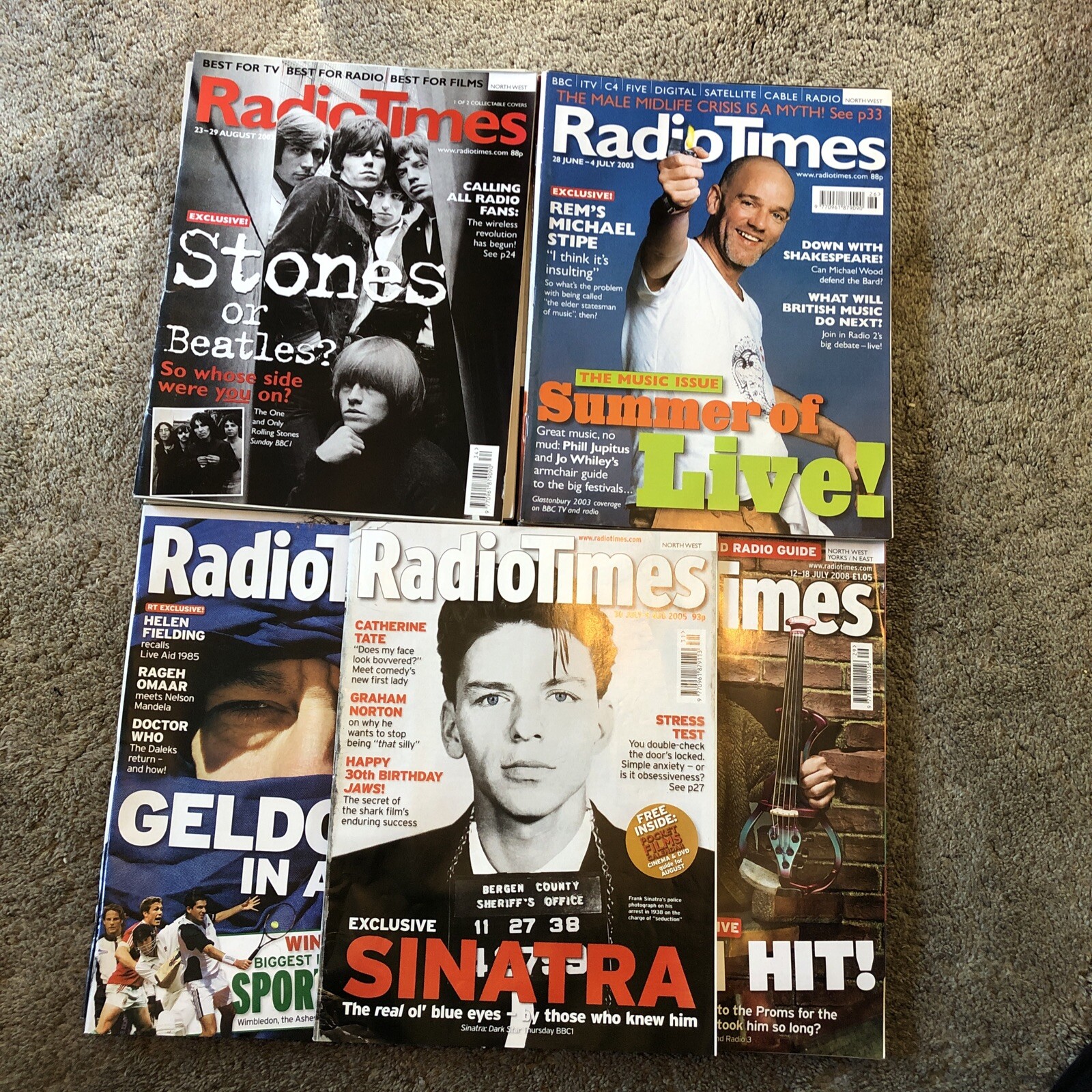 11 x RADIO TIMES Magazines: Music Issues, Madonna, Elvis, Lennon etc ...