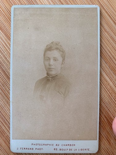 Photo Carte CDV Portrait femme 1860 Ferrand Lille Photographie au ...