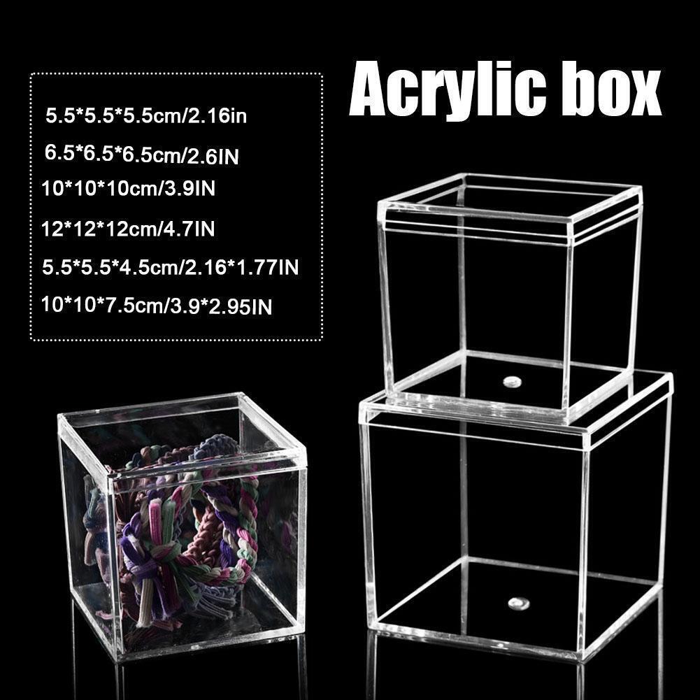 Acrylic Boxes Clear Acrylic Cube Small Square Storage Box Lid> with ...
