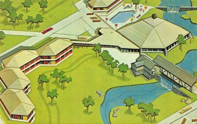 MANCHESTER, NH New Hampshire WAYFARER MOTEL Roadside Artist's View ...