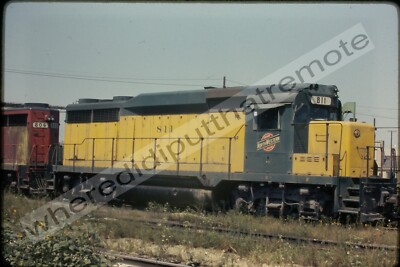 Original Slide Chicago & Northwestern CNW 811 EMD GP30 Proviso ILL 8-25 ...