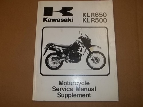 Kawasaki OEM Service Manual Supplement KLR650 KLR500 99924-1080-60 | eBay
