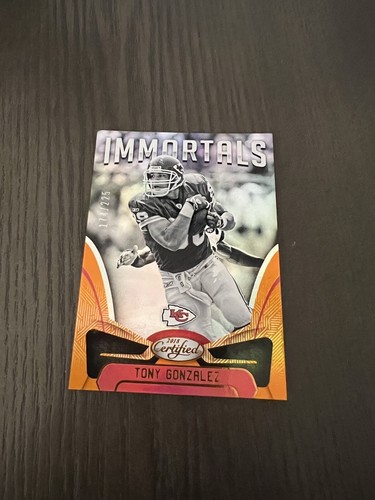 2018 Panini Certified Immortals Mirror Orange #126 TONY GONZALEZ Card ...
