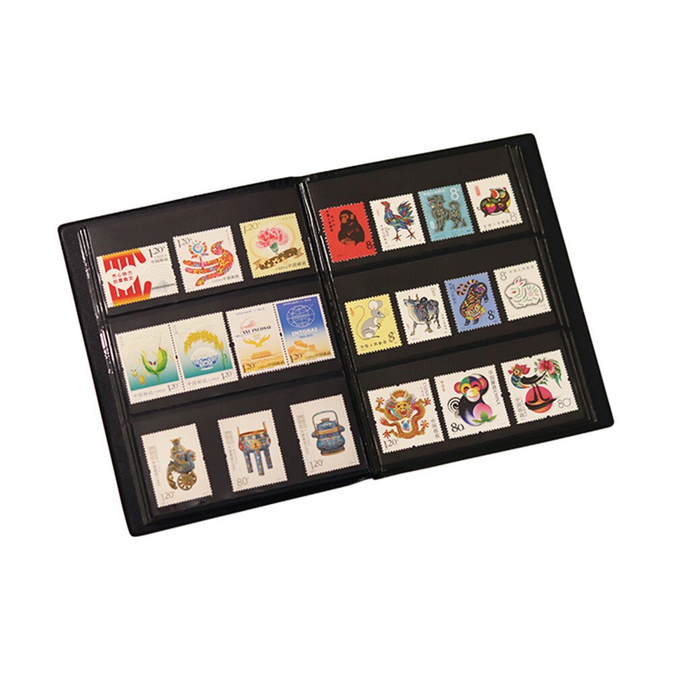 10 Pages Stamps Collection Empty Stamp Album Book Storage Organiser ...