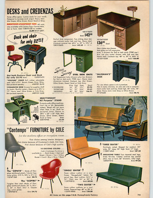 1962 PAPER AD Contempo Office Chairs Molded Fiberglas By Cole Sceptre ...