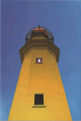 Yellow Series New 2023 Image Card 4x6" B2813 Yellow Lighthouse Blue Sky ...