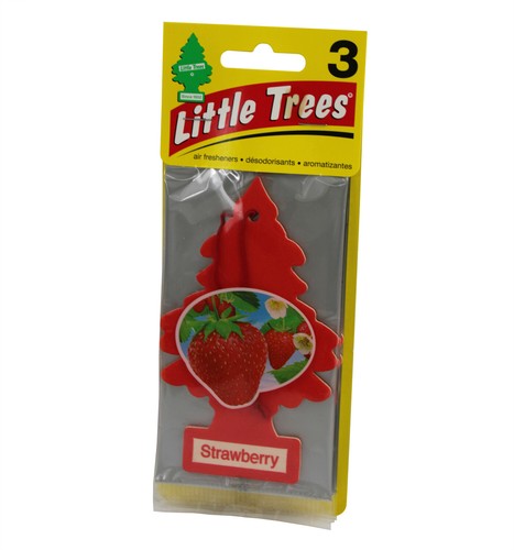 Little Trees Air Freshener Trees - Strawberry Scent - 3 Pack #U3S-32012 ...